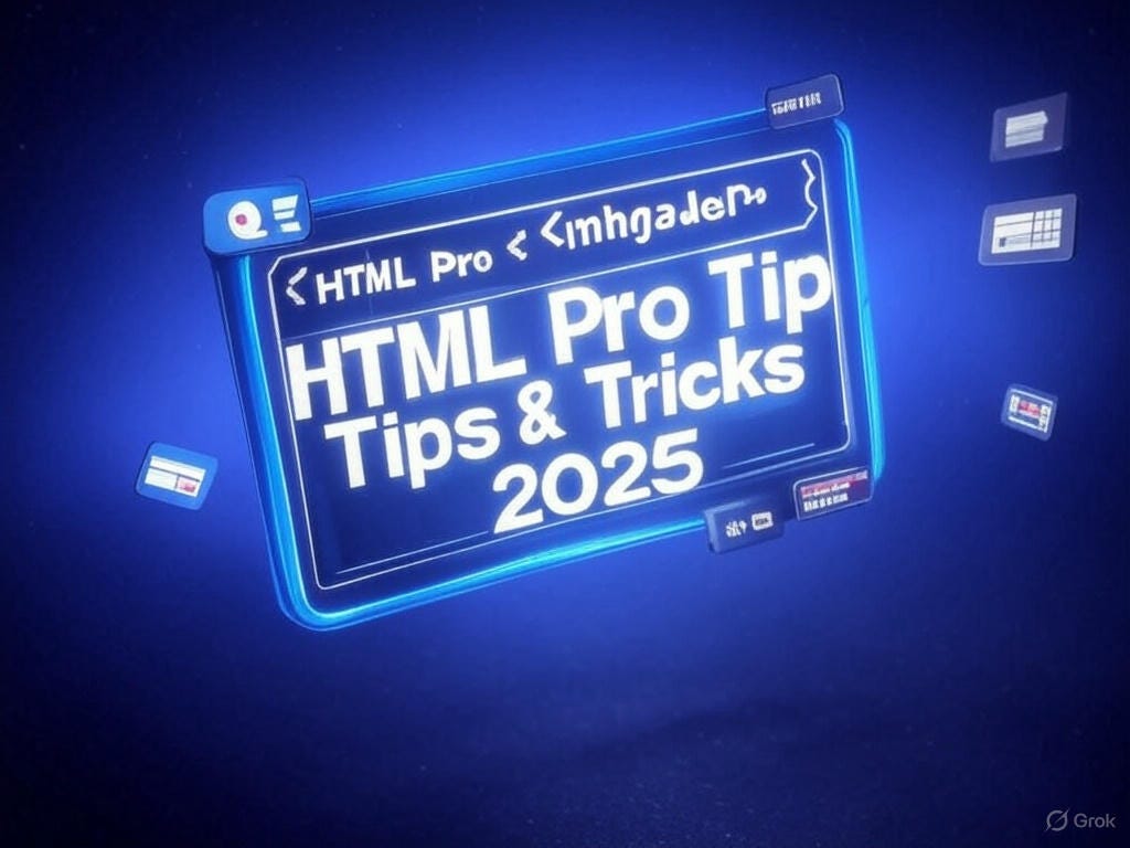 Top Html Pro Tips And Tricks For 2025 Boost Performance And Accessibility By Rahul Kaklotar
