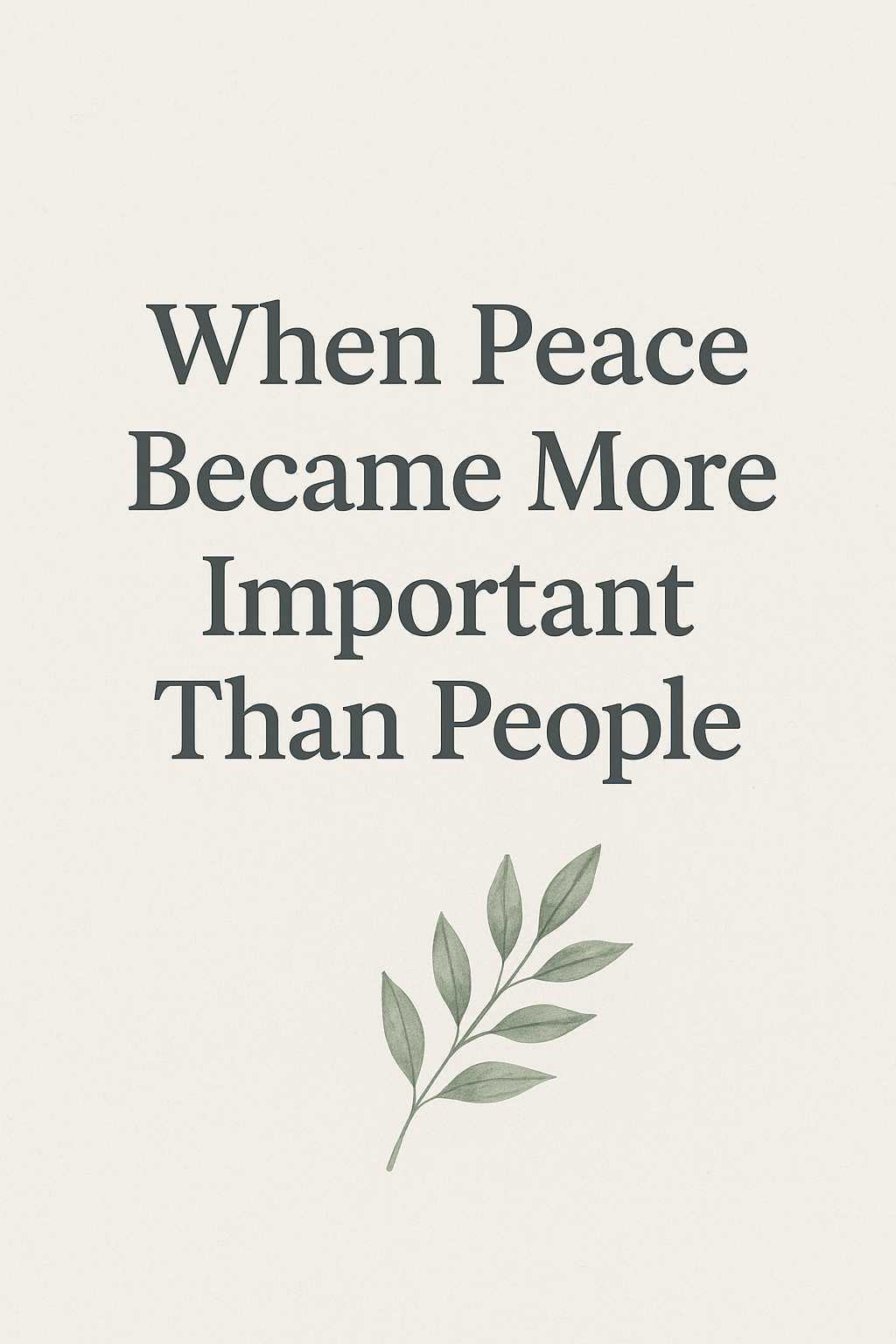 When Peace Became More Important Than People | by Nishu Roy | Medium
