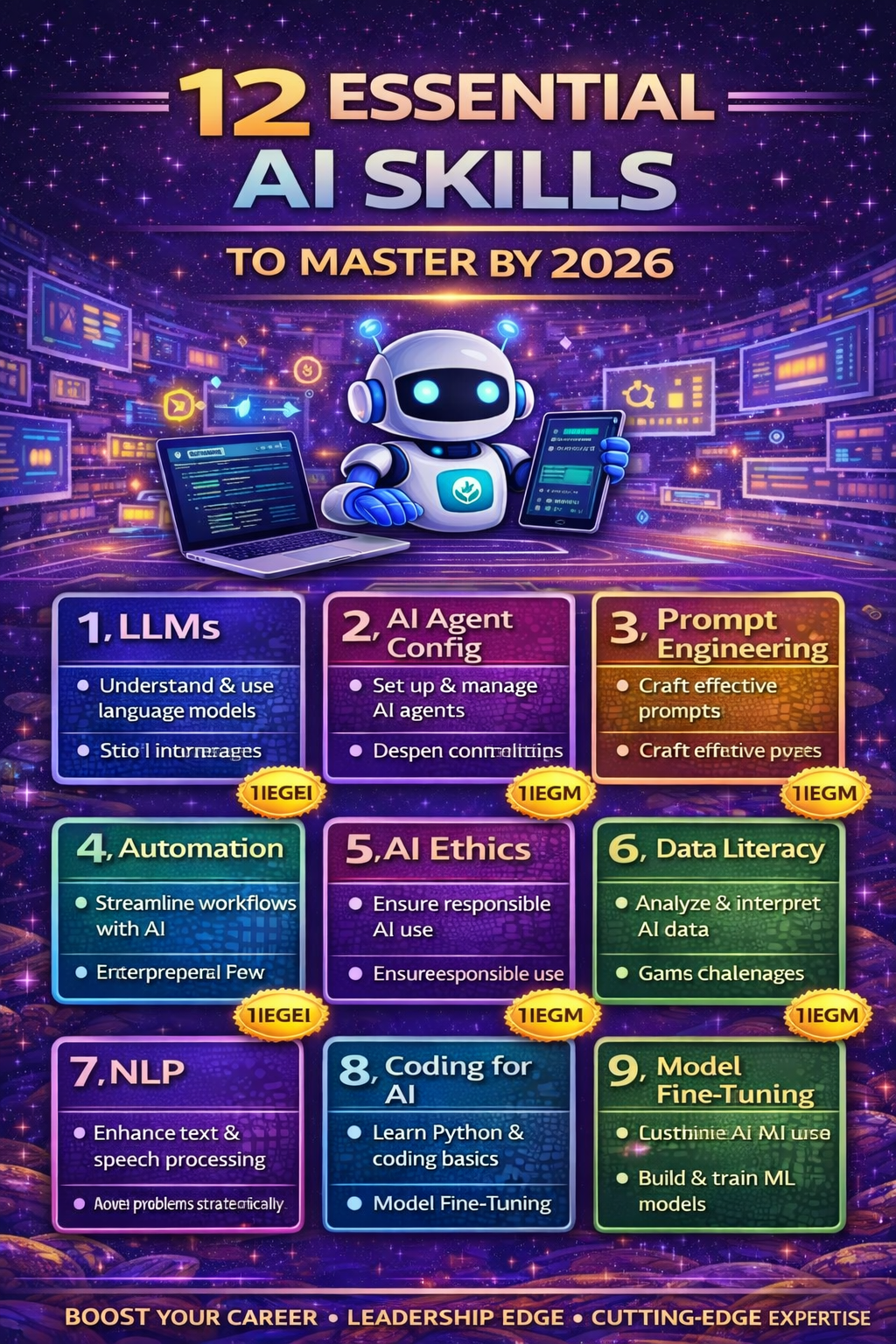 12 Essential AI Skills to Master by 2026 | by Sarah Morino | Artificial ...