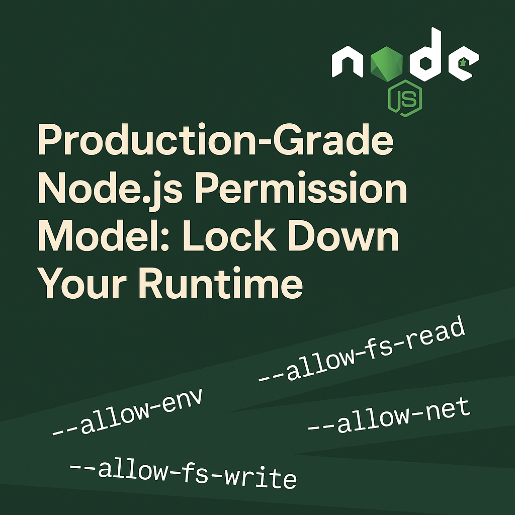 Production-Grade Node.js Permission Model: Lock Down Your Runtime | JavaScript in Plain English