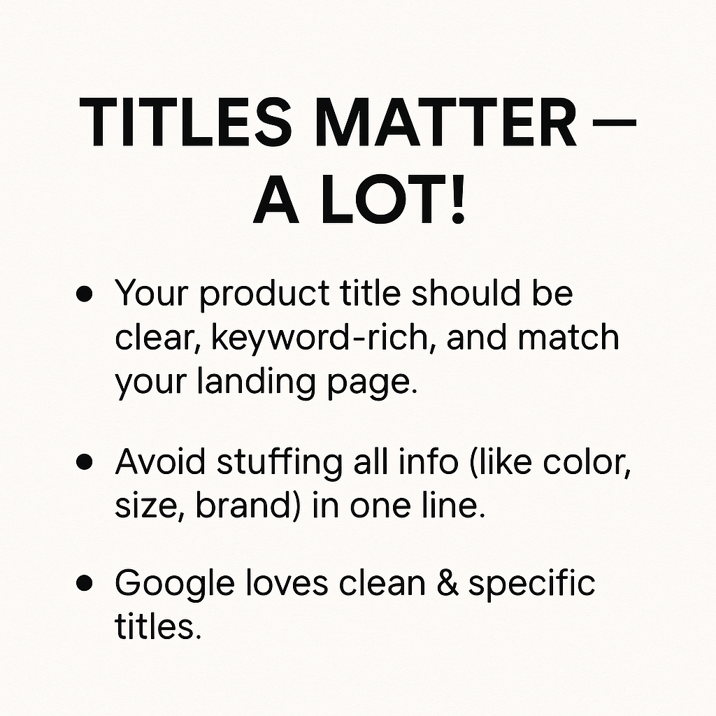 Titles Matter — A Lot! Your product title should be clear, keyword-rich ...