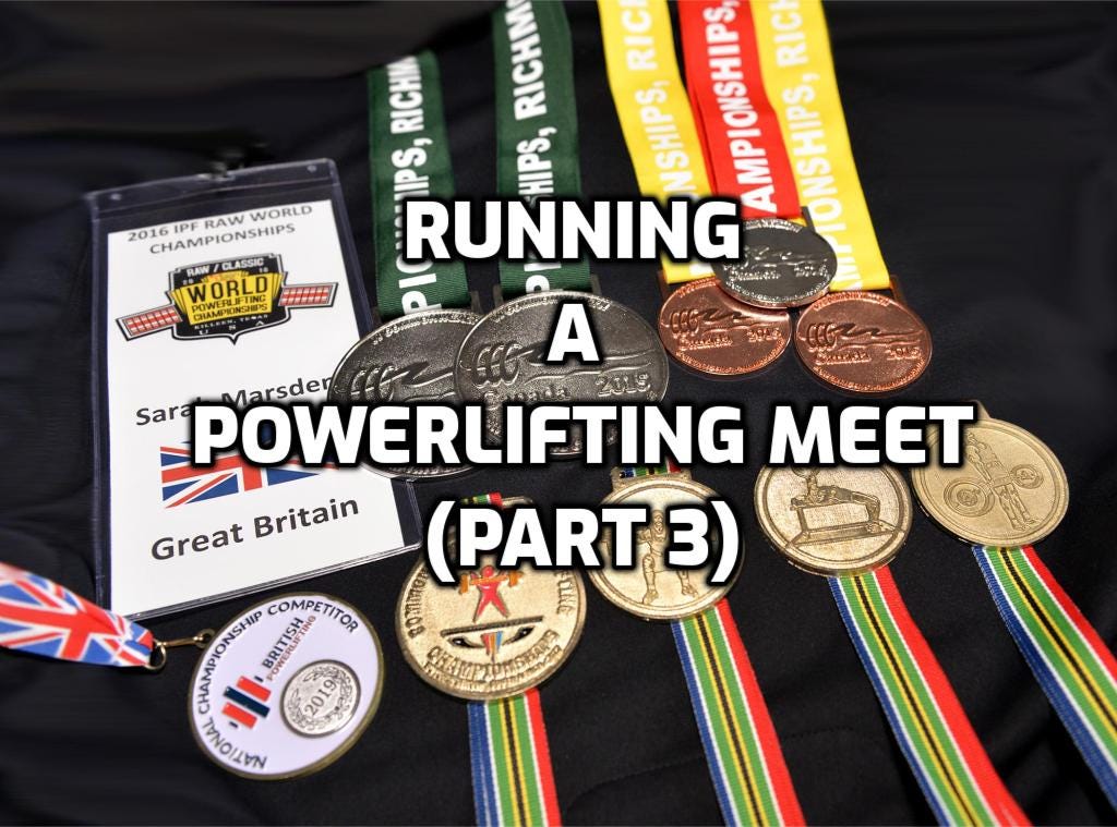 Running A Powerlifting Meet (Part 3) | by Coach Andrius | Medium