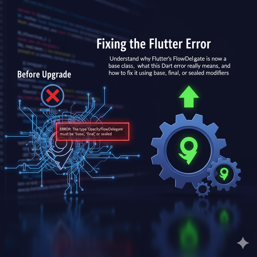 Fix Flutter Error: Base, Final, or Sealed Class | Easy Flutter