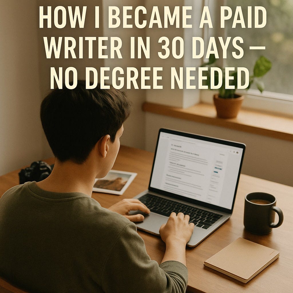 How I Became a Paid Writer in 30 Days Without a Writing Degree | by ...