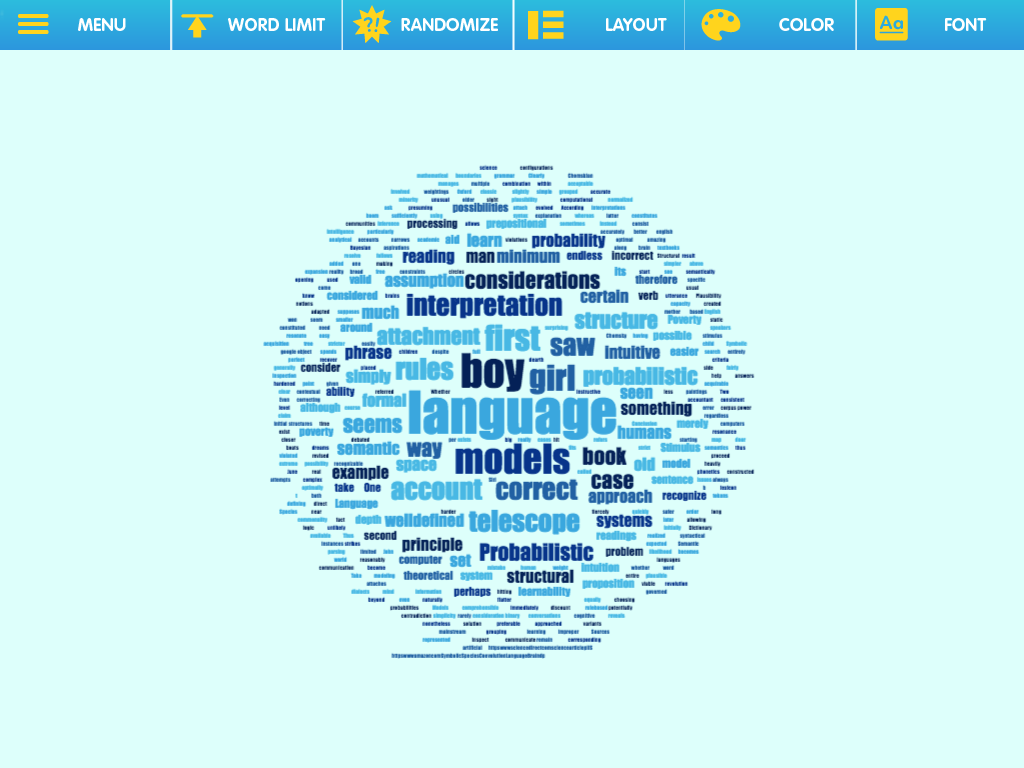 Probabilistic Models of Language. The Chomskian revolution in language ...