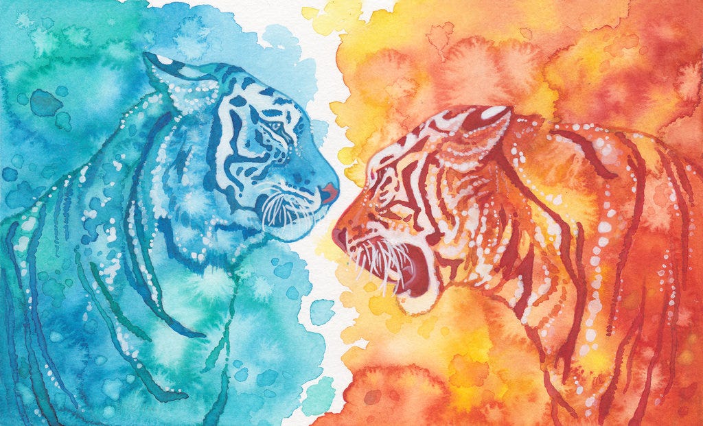 Fire And Ice Drawing