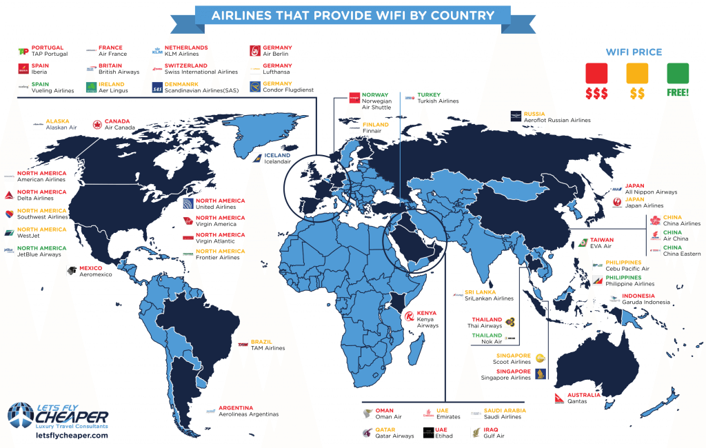 Fly These Airlines for the Best Inflight Wi-Fi | by WiFi Map | WiFi Map ...