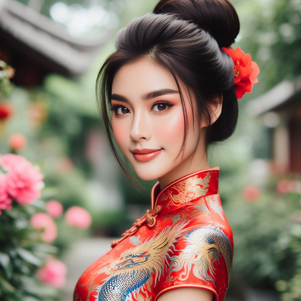 “Chinese Lady in Qipao” แจก Prompt สั่ง AI ให้เจนรูป - Wiz - Medium