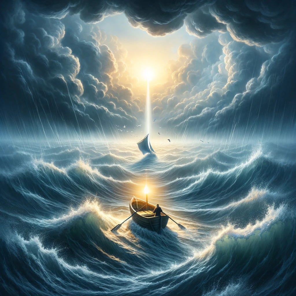 Through Storms We Sail. In seas tumultuous, under skies so… | by Daily ...