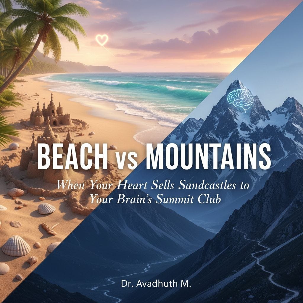 Beach vs. Mountains: When Your Heart Sells Sandcastles to Your Brain's ...