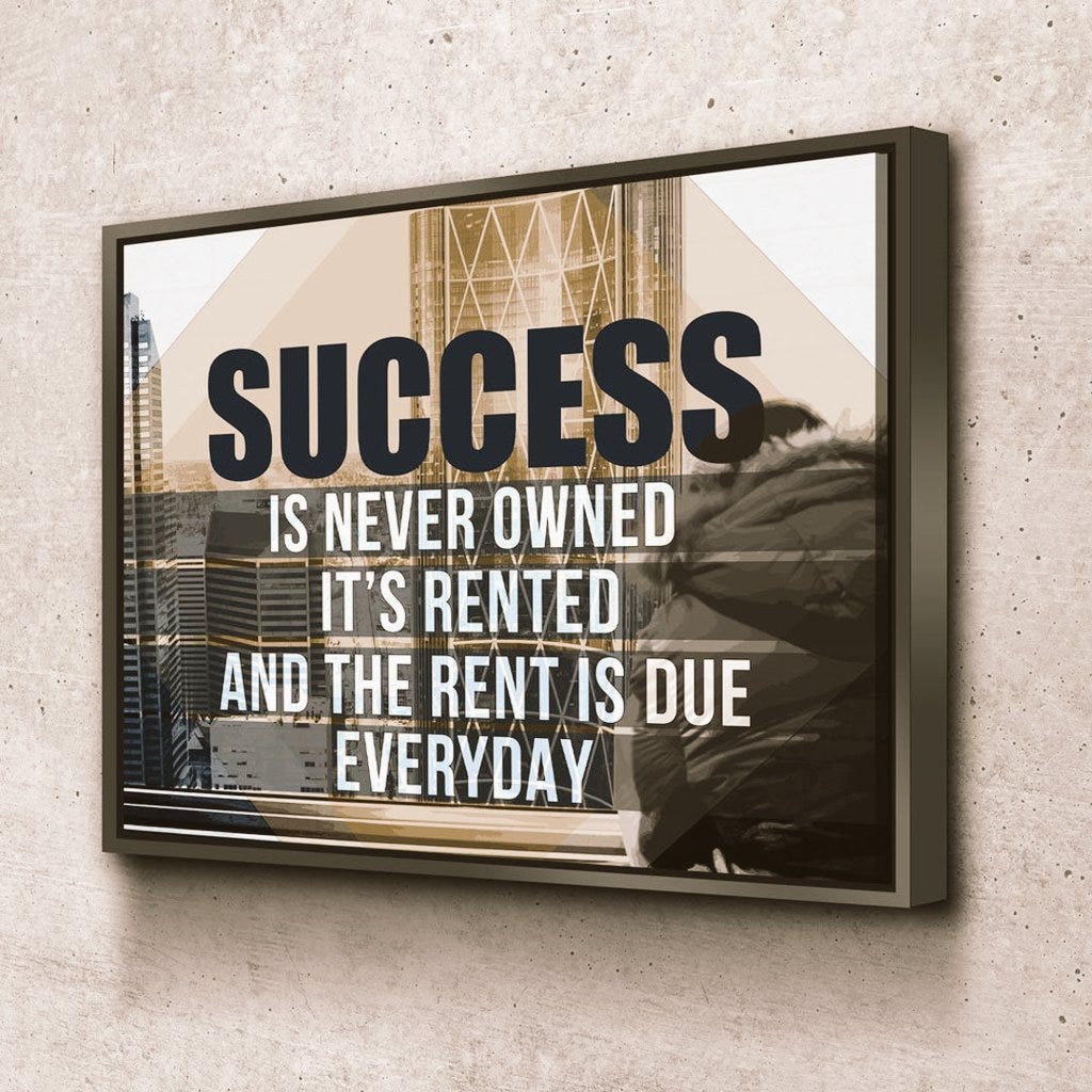 A daily reminder is our key to consistent success Mounting a reminder ...