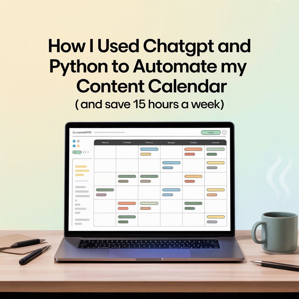 How I Used ChatGPT and Python to Automate My Content Calendar (and Save ...