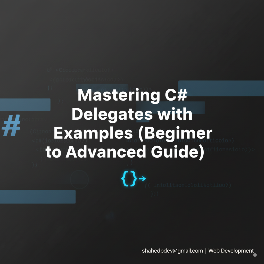 Mastering C# Delegates with Examples (Beginner to Advanced Guide) | by ...