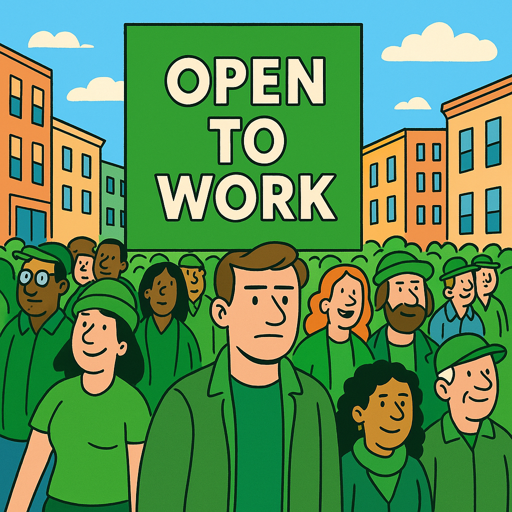 Why I’m Done Wearing the Green “Open to Work” Badge | by pamela ...