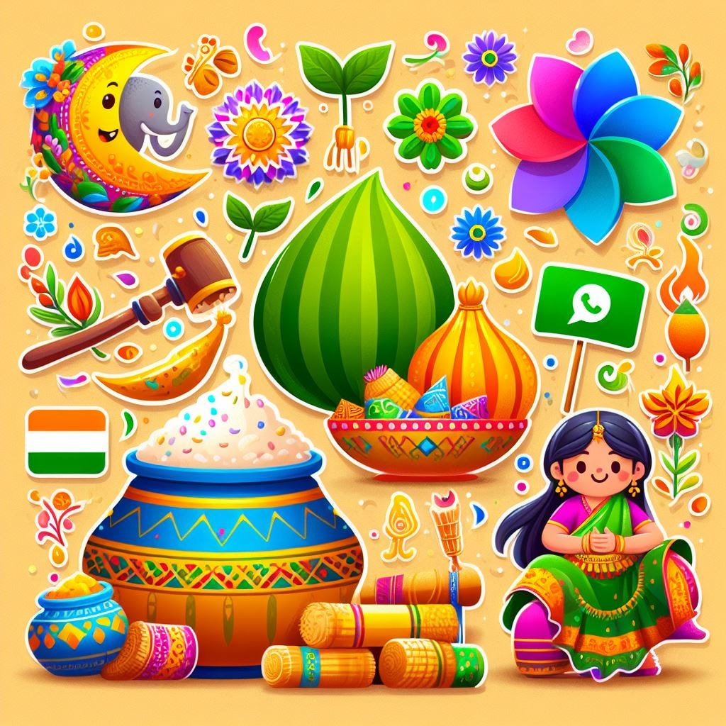 Celebrate Makar Sankranti with Vibrant Stickers and Heartwarming Wishes ...
