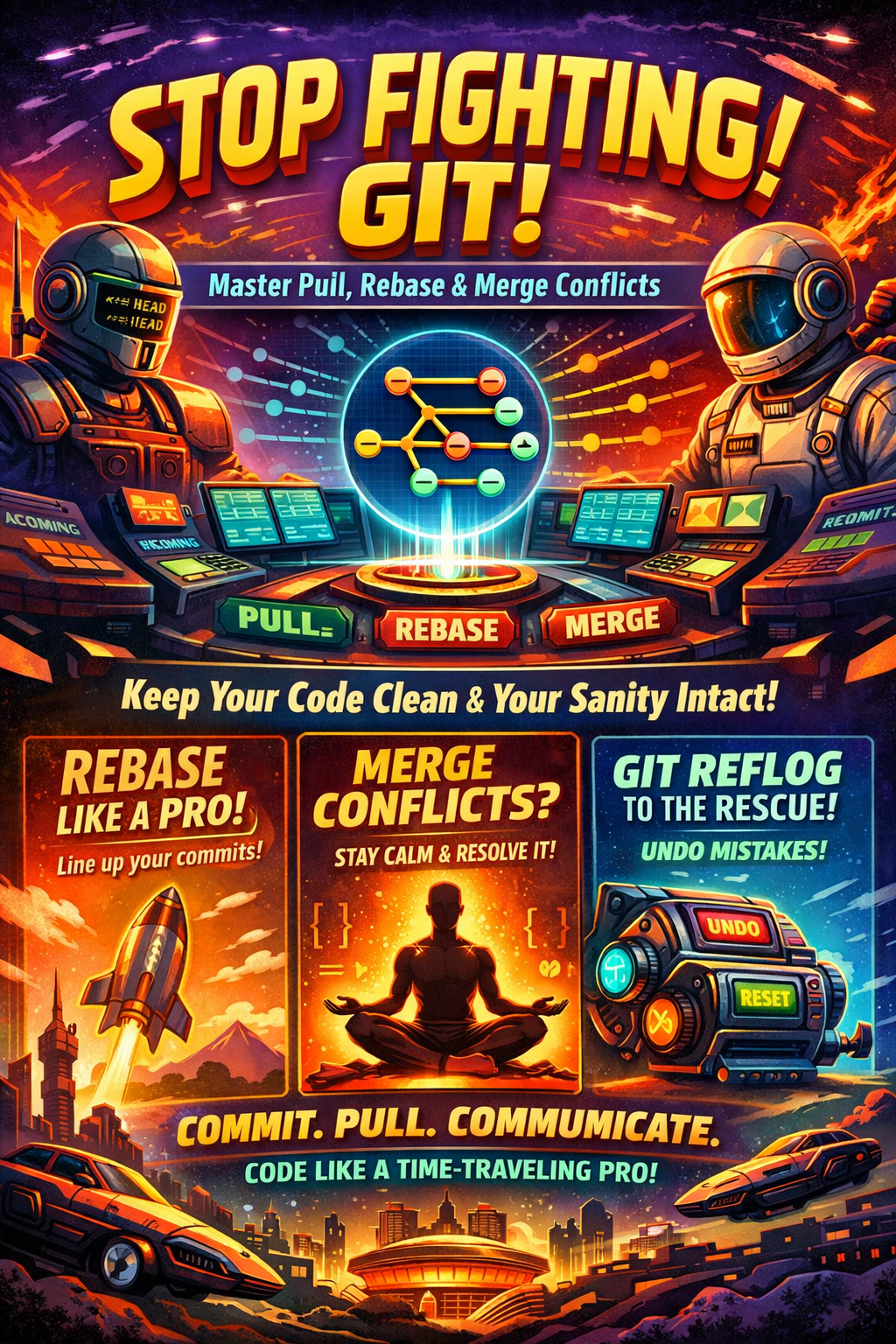 Stop Fighting Git: The Definitive Guide to Pull, Rebase, and Merge ...