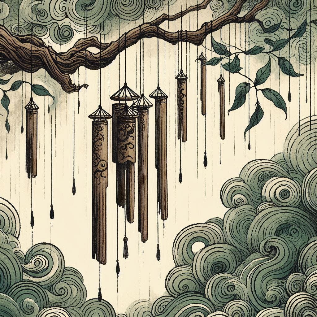 Wind Chimes Made of Wood, a Poem. {A Pink Necromancer Poem} (Poems by ...