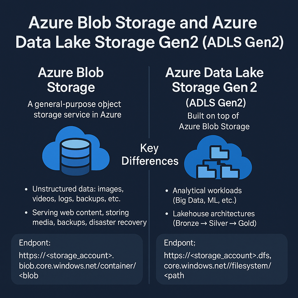 Azure Blob Storage and Azure Data Lake Storage Gen2 (ADLS Gen2) | by ...