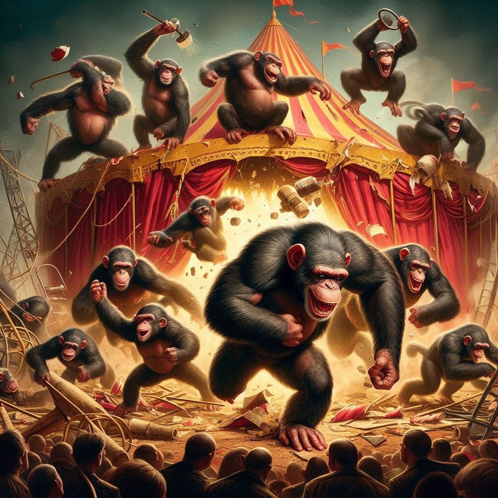 Circus Fun. RWDrabble 2.0.032 | Chimp | by Steven Smith | Fiction ...