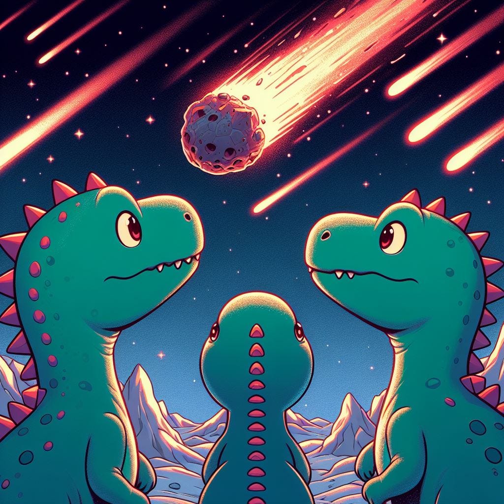 Dinosaurus, meteor dan perayaan sebelum mati. | by adelia | May, 2024 ...