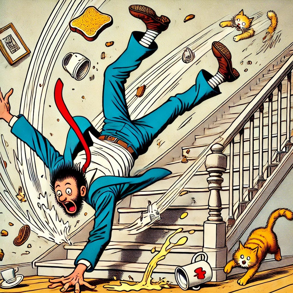 The Day I Fell Up the Stairs. Notes from the Wrong End of Life | by ...