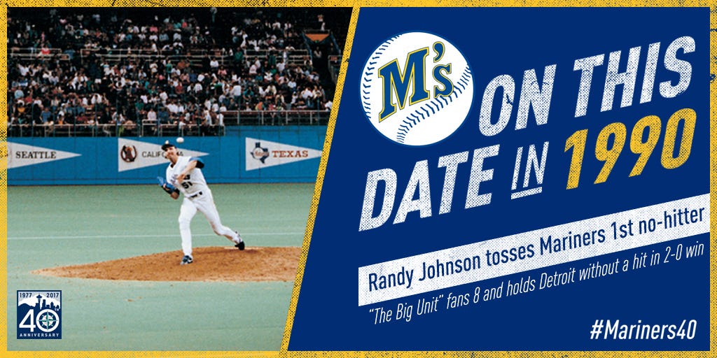 On This Date: Randy Johnson Tosses the Mariners First No-Hitter | by ...
