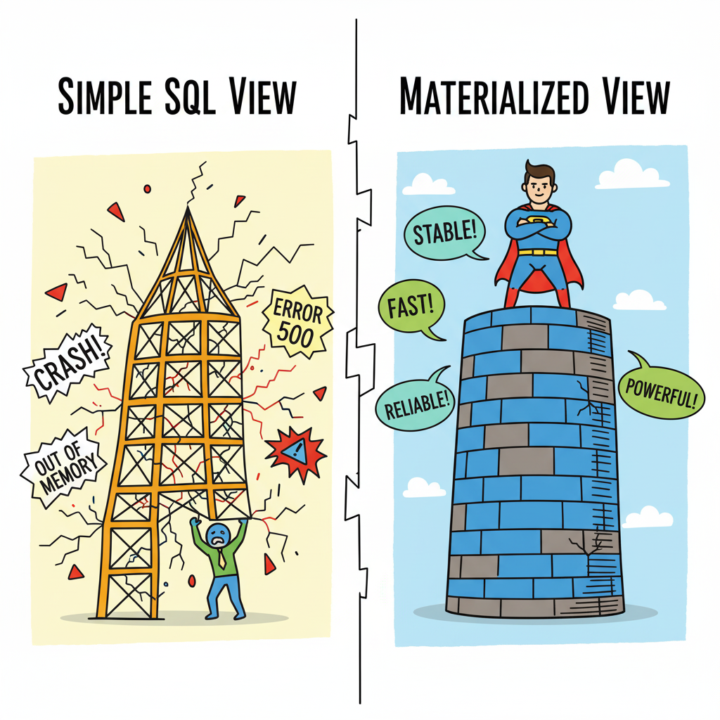 Views vs Materialized Views: How one simple view crashed our dashboard ...