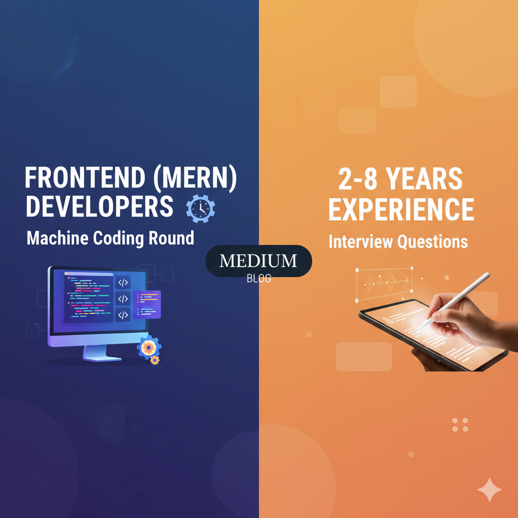 Frontend(MERN) developers: Machine Coding Round Interview Questions(For Experience: 2–8 years ...