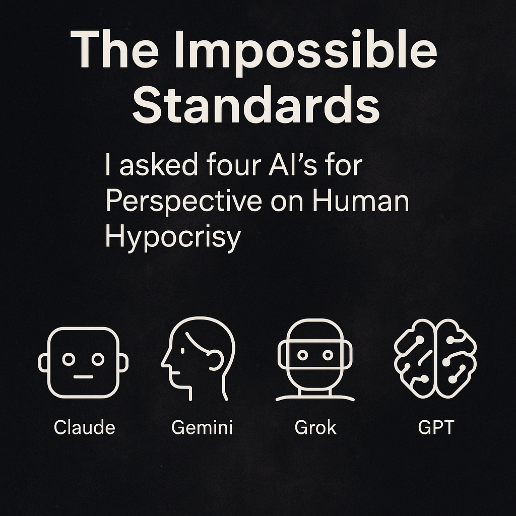 The Impossible Standards: I asked four AI’s for Perspective on Human Hypocrisy | by Evan | Where ...