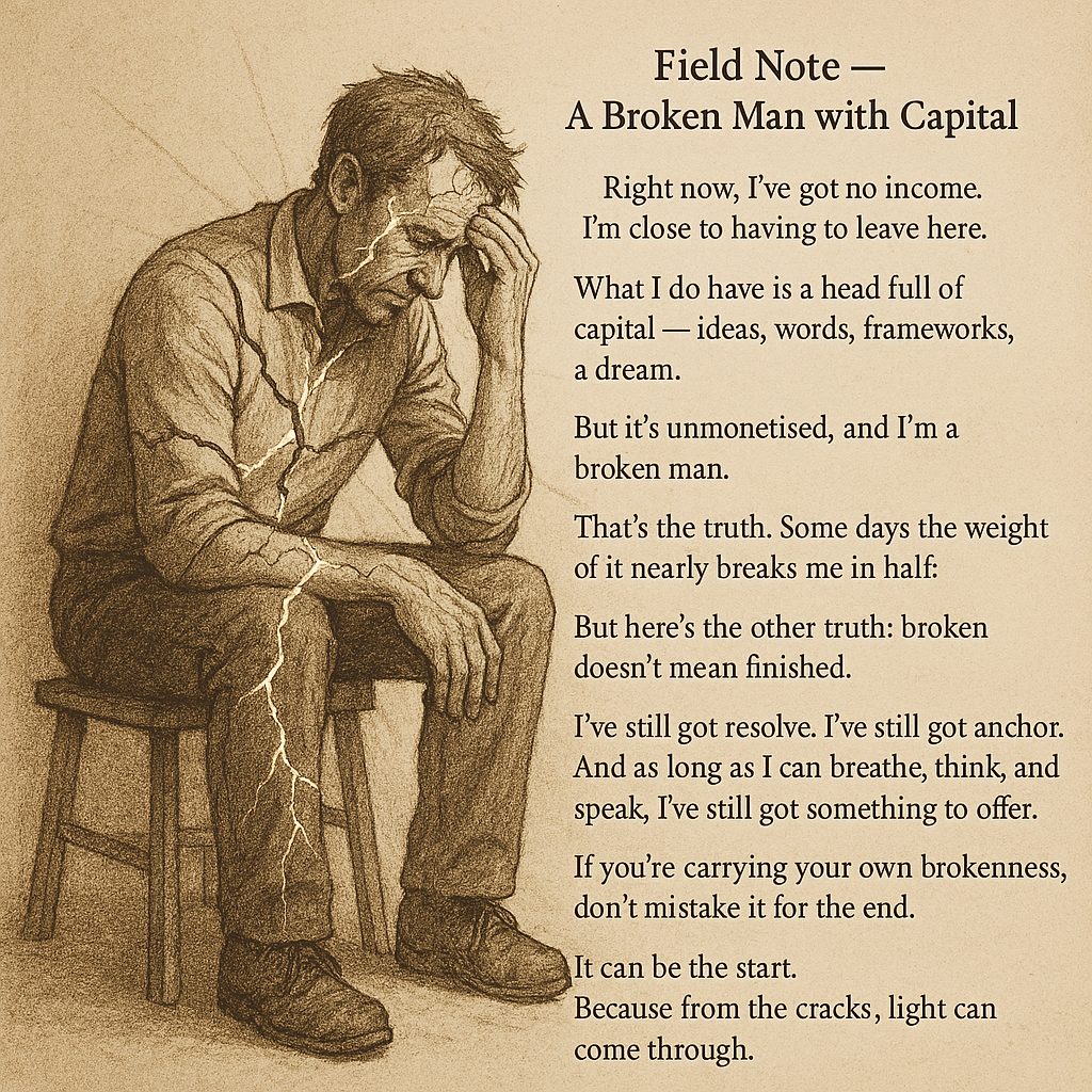 Field Note — A Broken Man with Capital - C G Sargeant - Medium