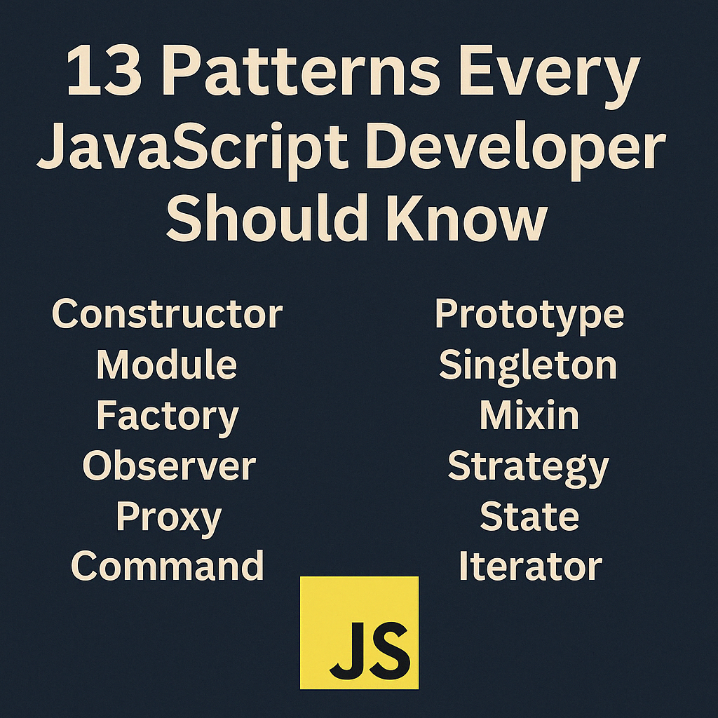 🧩 13 Patterns Every JavaScript Developer Should Know (with real examples) | by Vitor Hansen ...