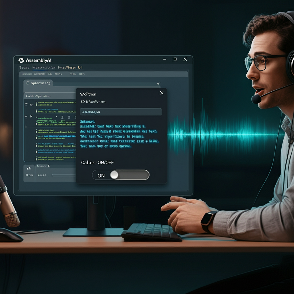Building a Speech-to-Text Interface with wxPython: Adding UI to AssemblyAI Continuous Microphone ...