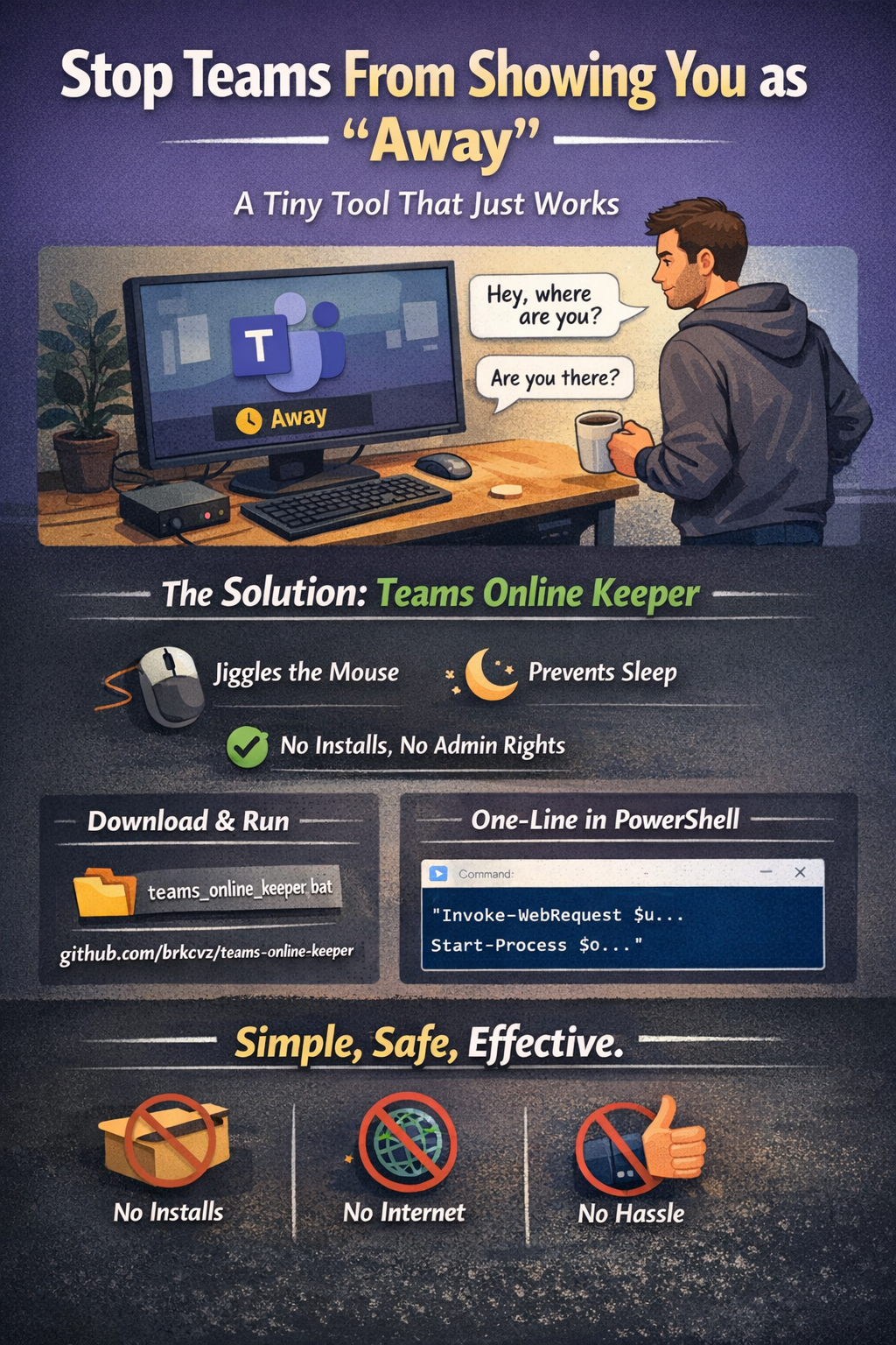 Stop Teams From Showing You as “Away” — A Tiny Tool That Just Works ...