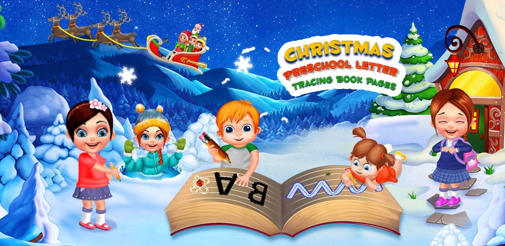 Christmas Preschool Letter Tracing Book Pages | by GameiMake | Medium