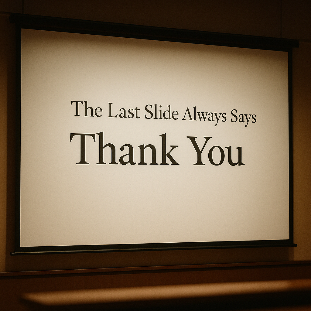 The Last Slide Always Says Thank You! | by Mohini Patil | Apr, 2025 ...