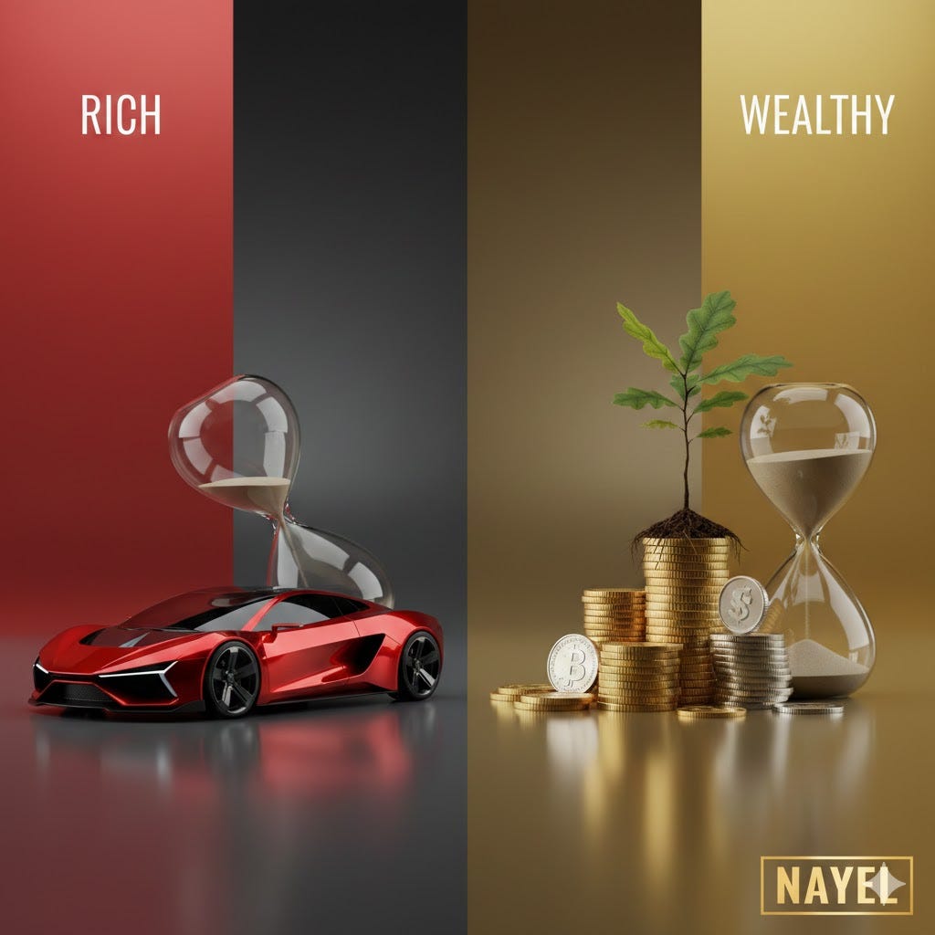 What’s the real difference between rich and wealthy? | by Nayel | Medium