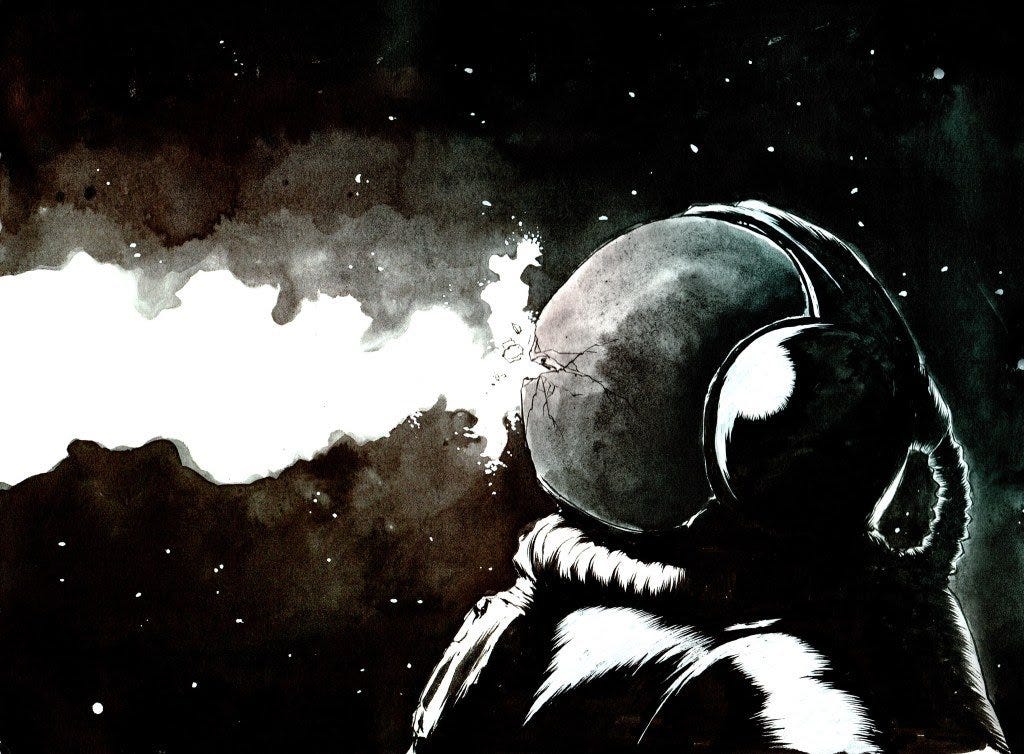 Broken Astronaut Helmet