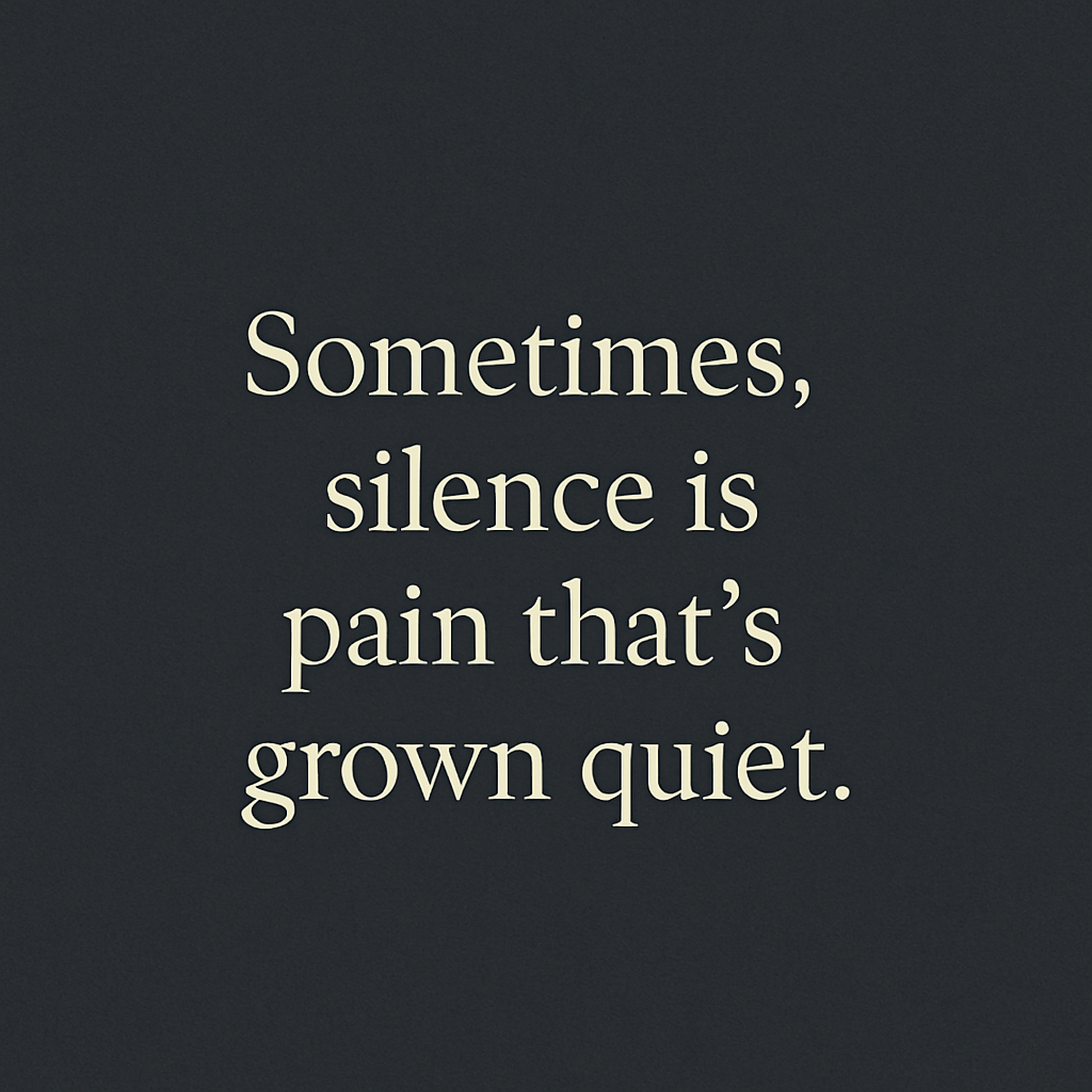 When Silence Isn’t Peace. I used to think silence meant peace… | by ...