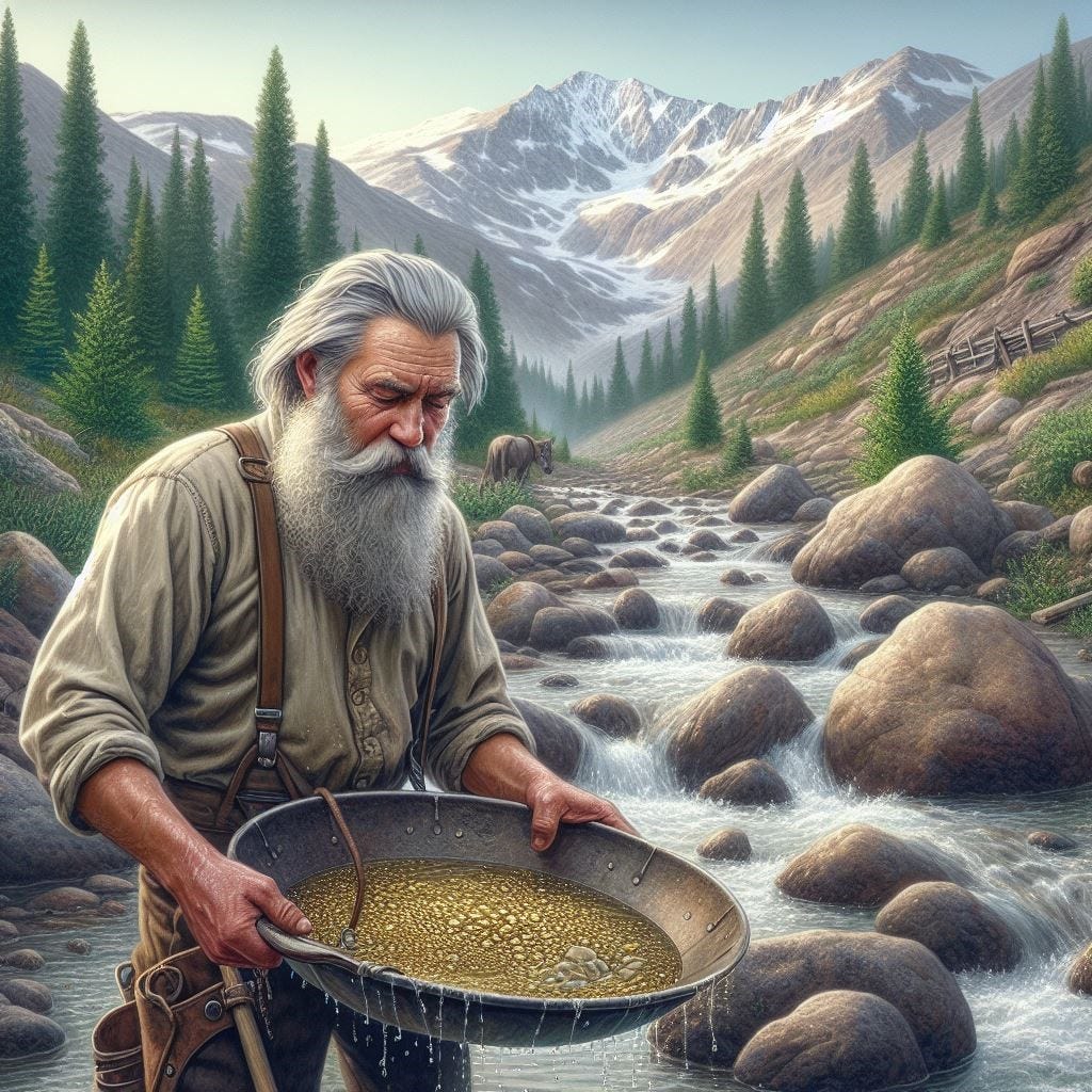 Panning for Gold with the Old Prospector | by Jerry Dwyer | Fiction ...