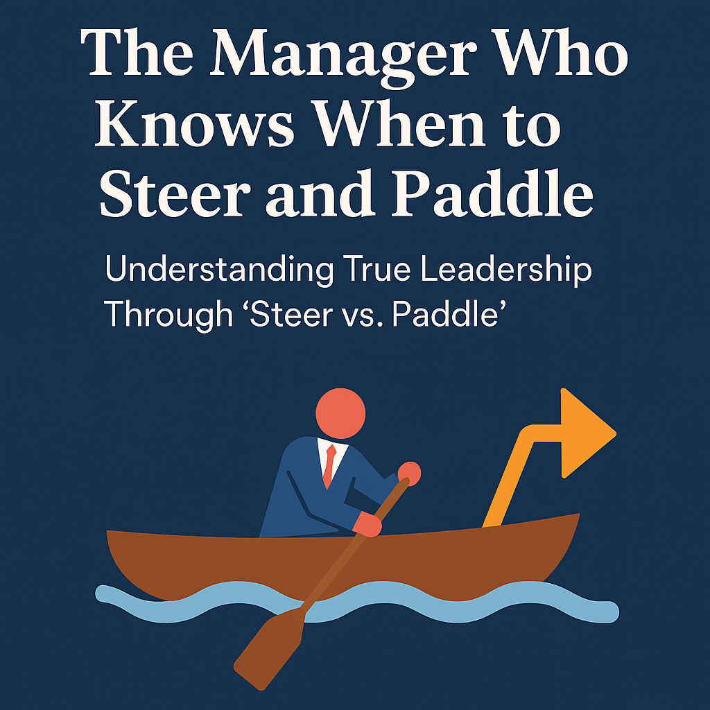 When to Steer and When to Paddle. — A Leadership Philosophy for the Real… | by Dr. Richi | Medium