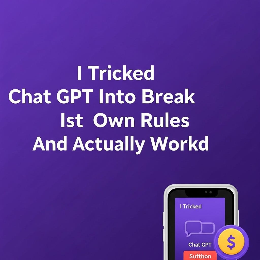 I Tricked Chat GPT Into Breaking Its Own Rules (And It Actually Worked ...