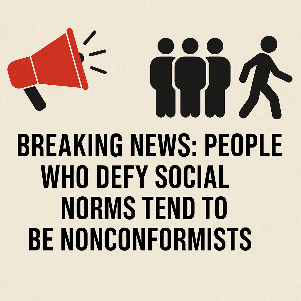 Breaking News: People Who Defy Social Norms Tend to Be Nonconformists ...