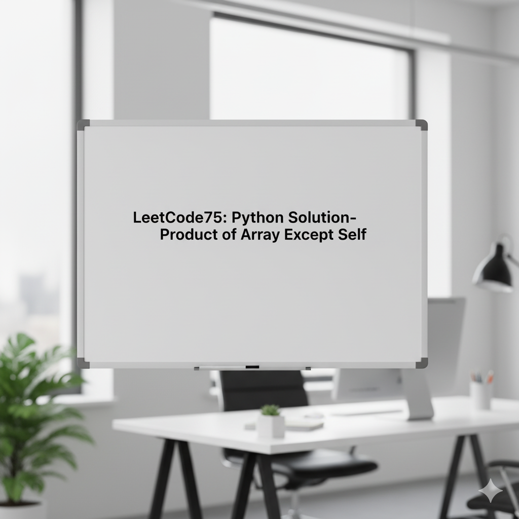 LeetCode75: Python Solution-Product of Array Except Self | by Vanita AI | Medium