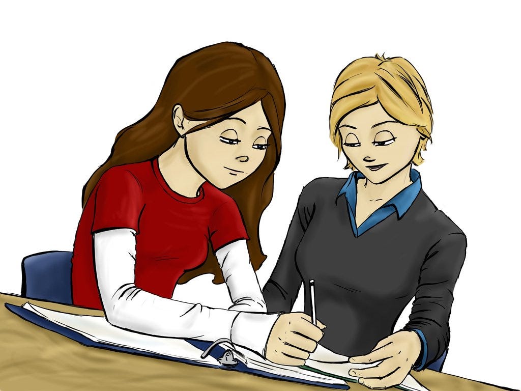 Teacher Reflection Clipart