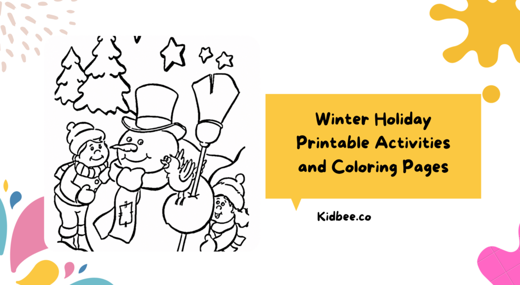 Winter Holiday Printable Activities and Coloring Pages - Kidbee - Medium