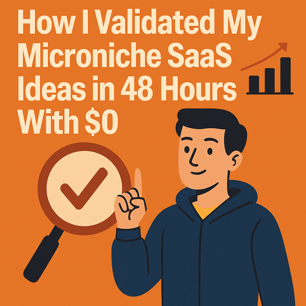 How I Validated My Microniche SaaS Ideas in 48 Hours With $0 — The Process That Finally Worked ...