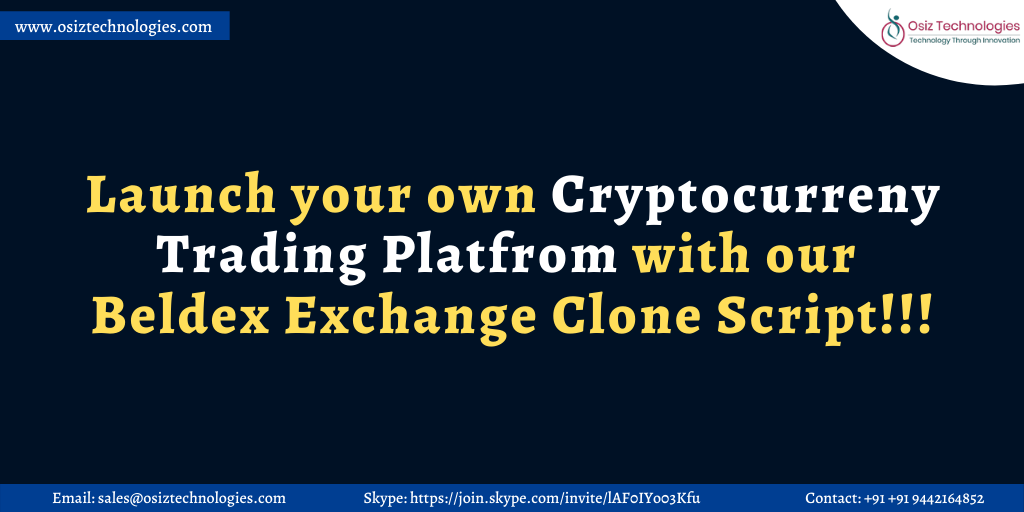 Beldex Exchange Clone Script — Launch Your Cryptocurrency Exchange Platform Like Beldex | by ...