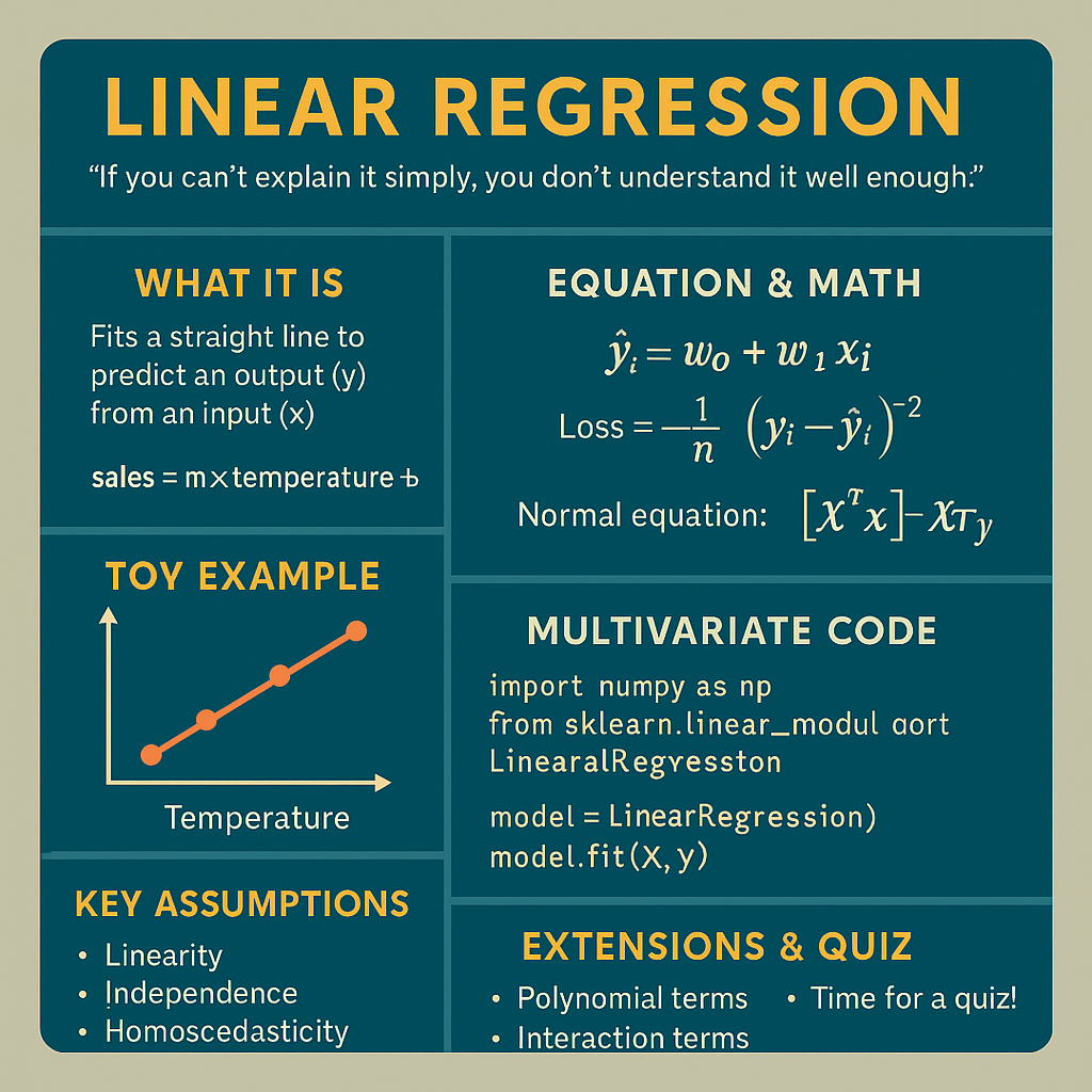 ML Models (Part 1) : Linear Regression: From First Principles to Real ...