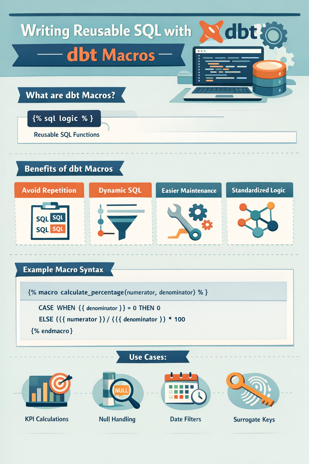 35. Writing Reusable SQL with dbt Macros | by LAXMINARAYANA LIKKI | Mar ...
